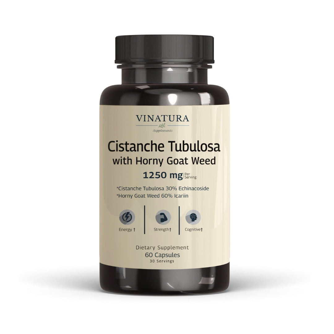 Cistanche Tubulosa with Horny Goat Weed (60% Icariin) 1250mg – Vinatura ...