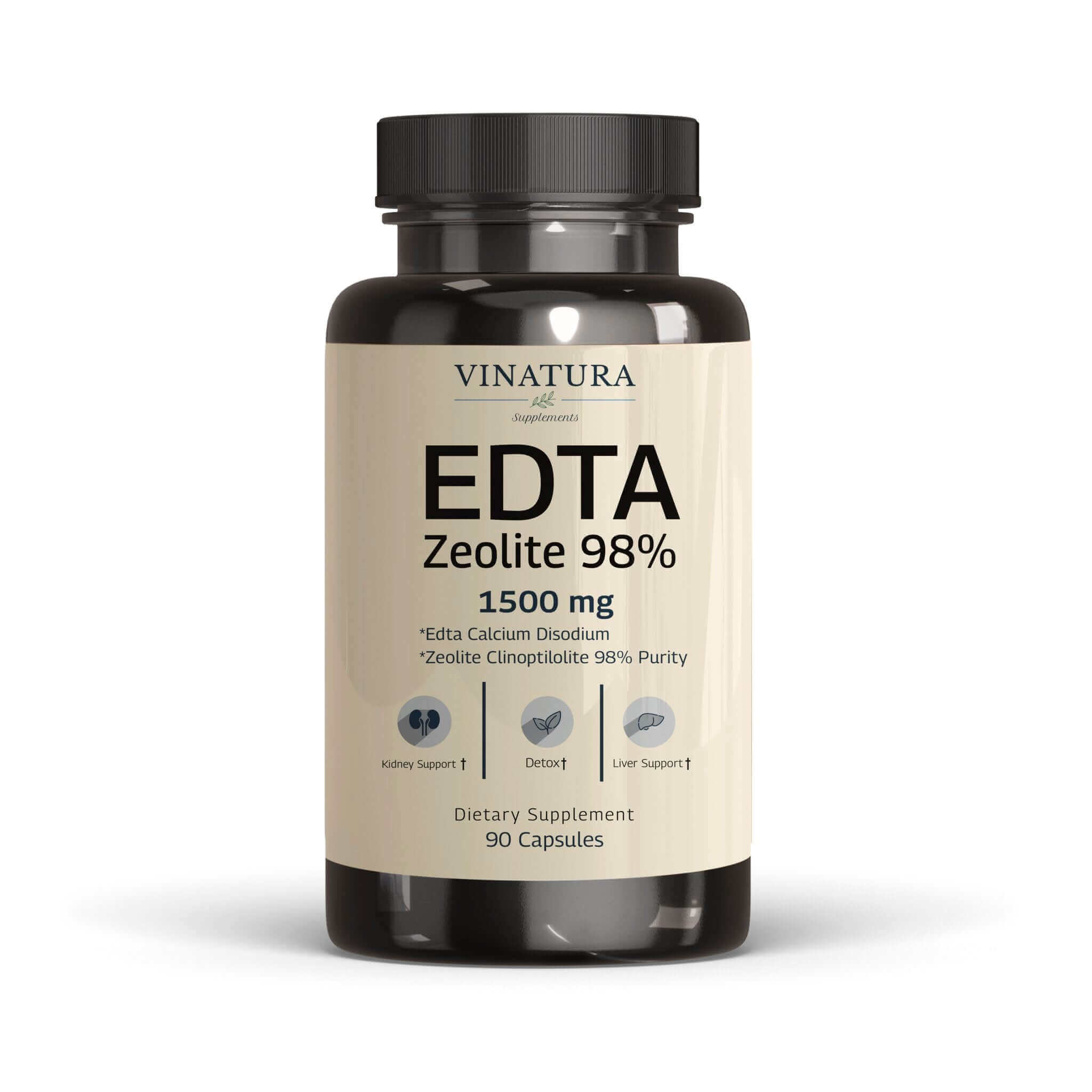 EDTA (Calcium Disodium) with Zeolite Detox 98% - 1500mg – Vinatura ...