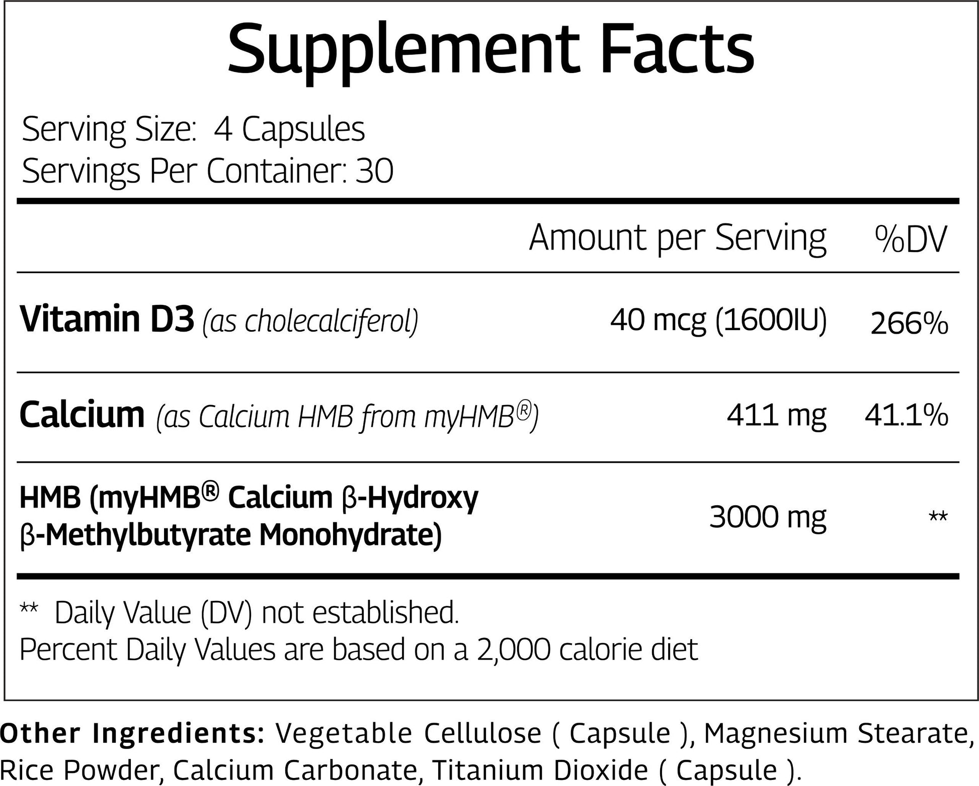 HMB 3000mg and Vitamin D3 – Vinatura Supplements