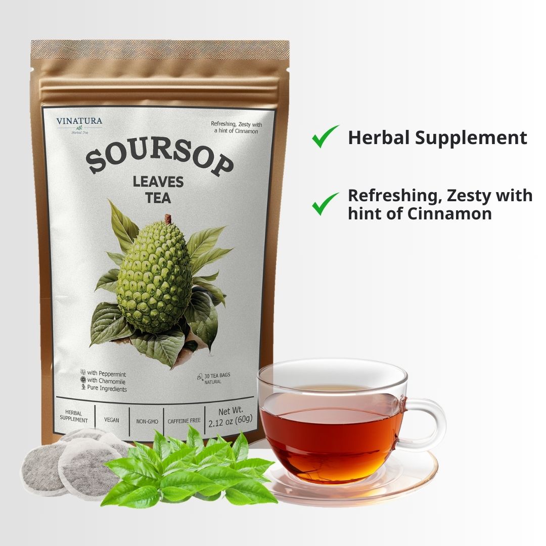 Soursop Tea - Natural Soursop Leaves - Herbal Tea Blend – Vinatura ...