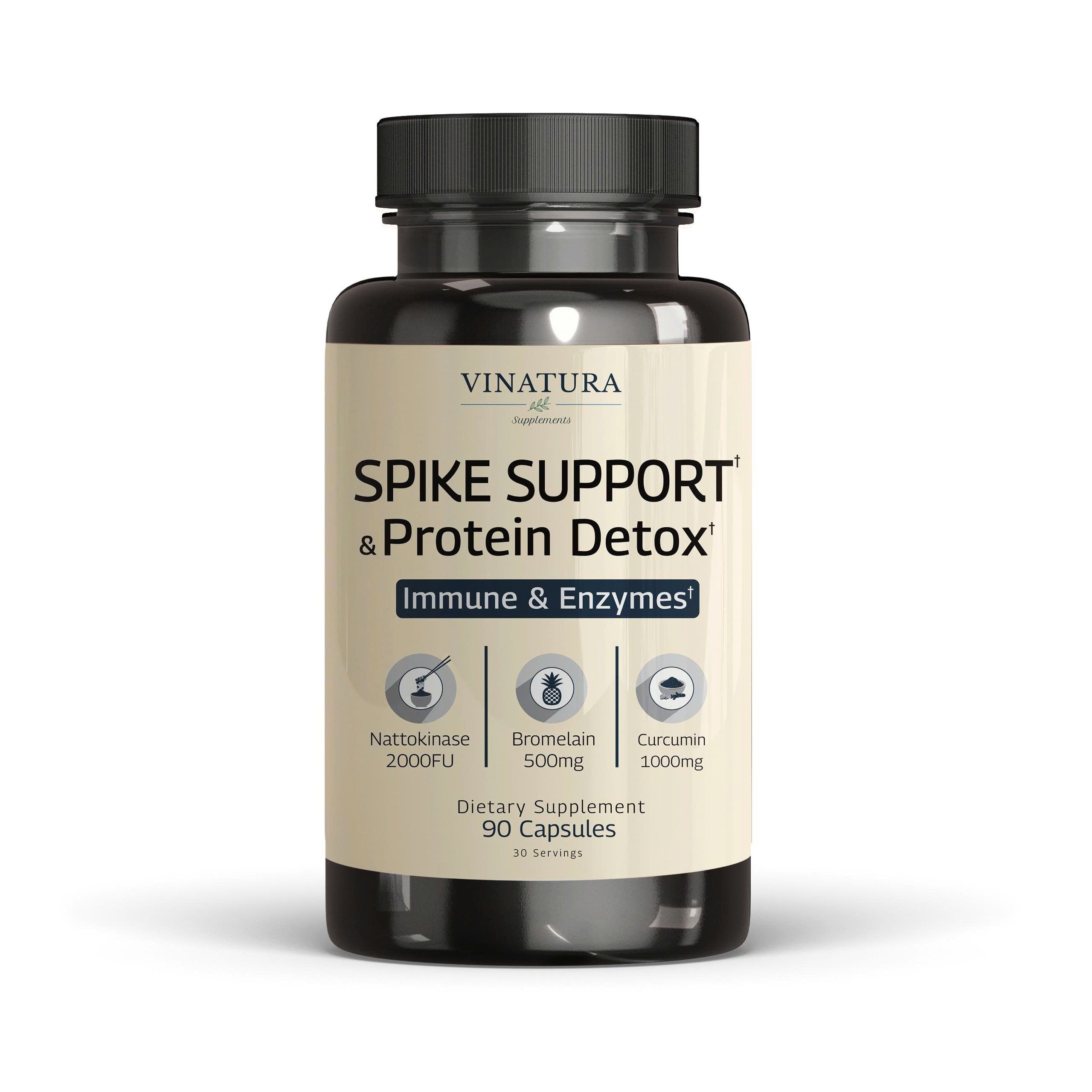 Spike Support and Protein Detox - Nattokinase, Bromelain, Curcumin ...