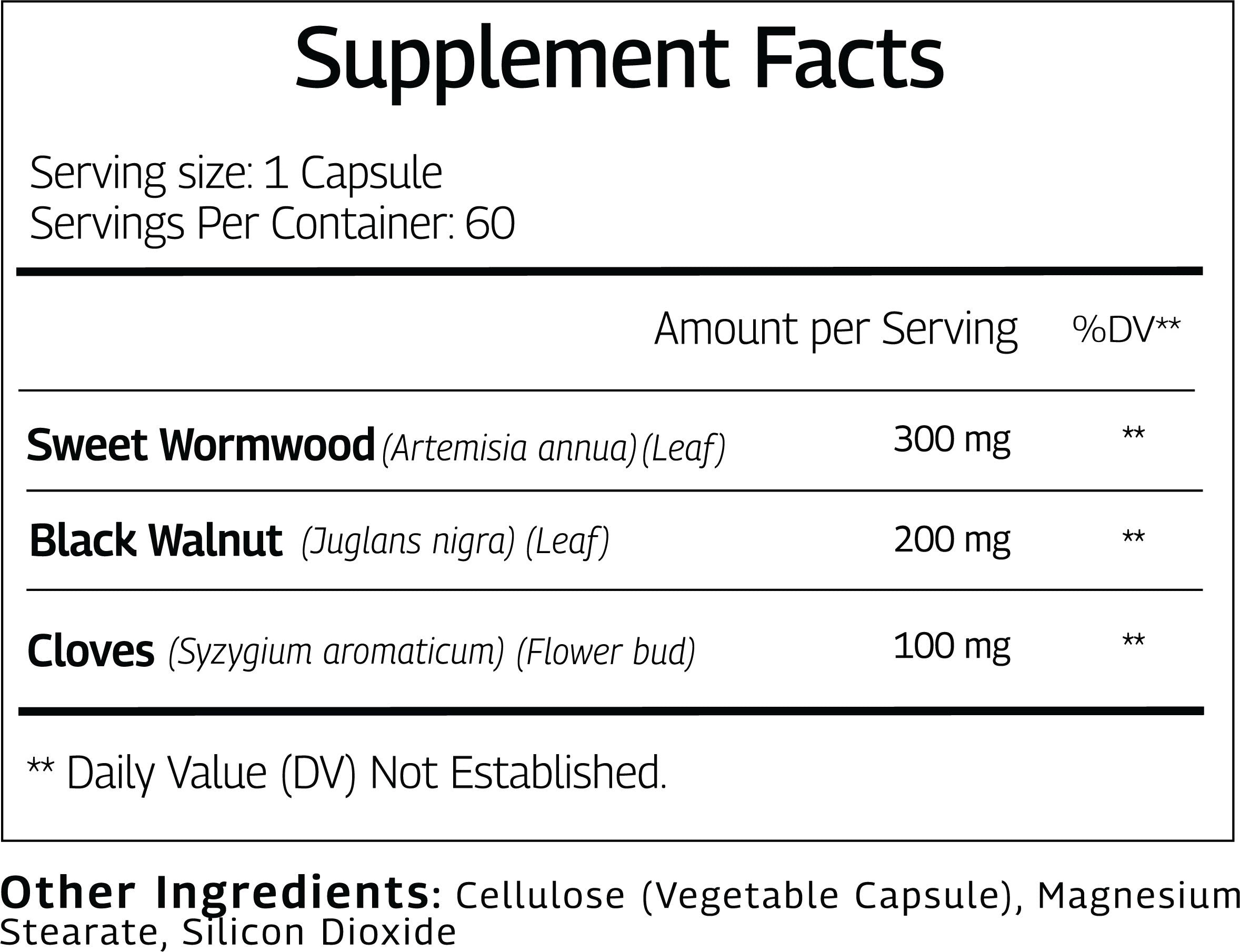 Wormwood Black Walnut Cloves Parasite Cleanse – Vinatura Supplements